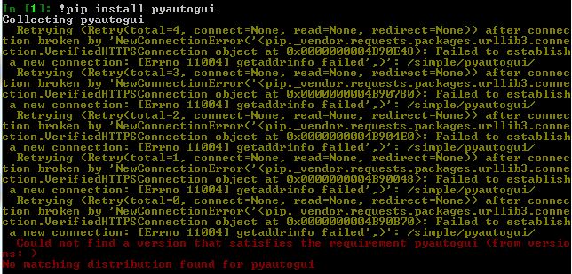 Résolu Pip Install Pyautogui Sans Succès No Matching Distribution Found For Pyautogui Par 